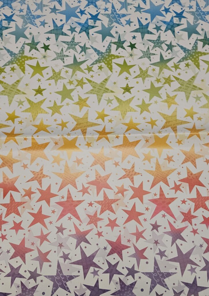 Single Sheet Gift Wrap With Multi Coloured Stars | JOCO